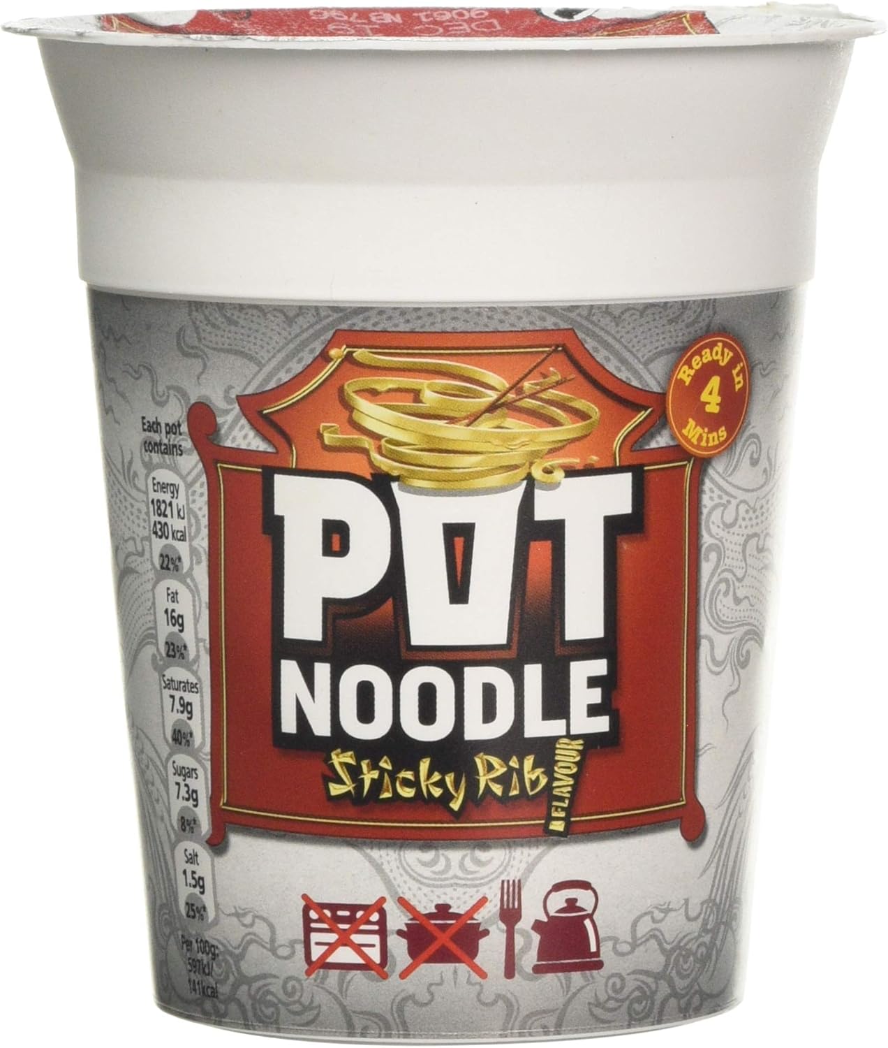 Pot Noodle Sticky Rib Standard, 90g: Amazon.co.uk: Grocery