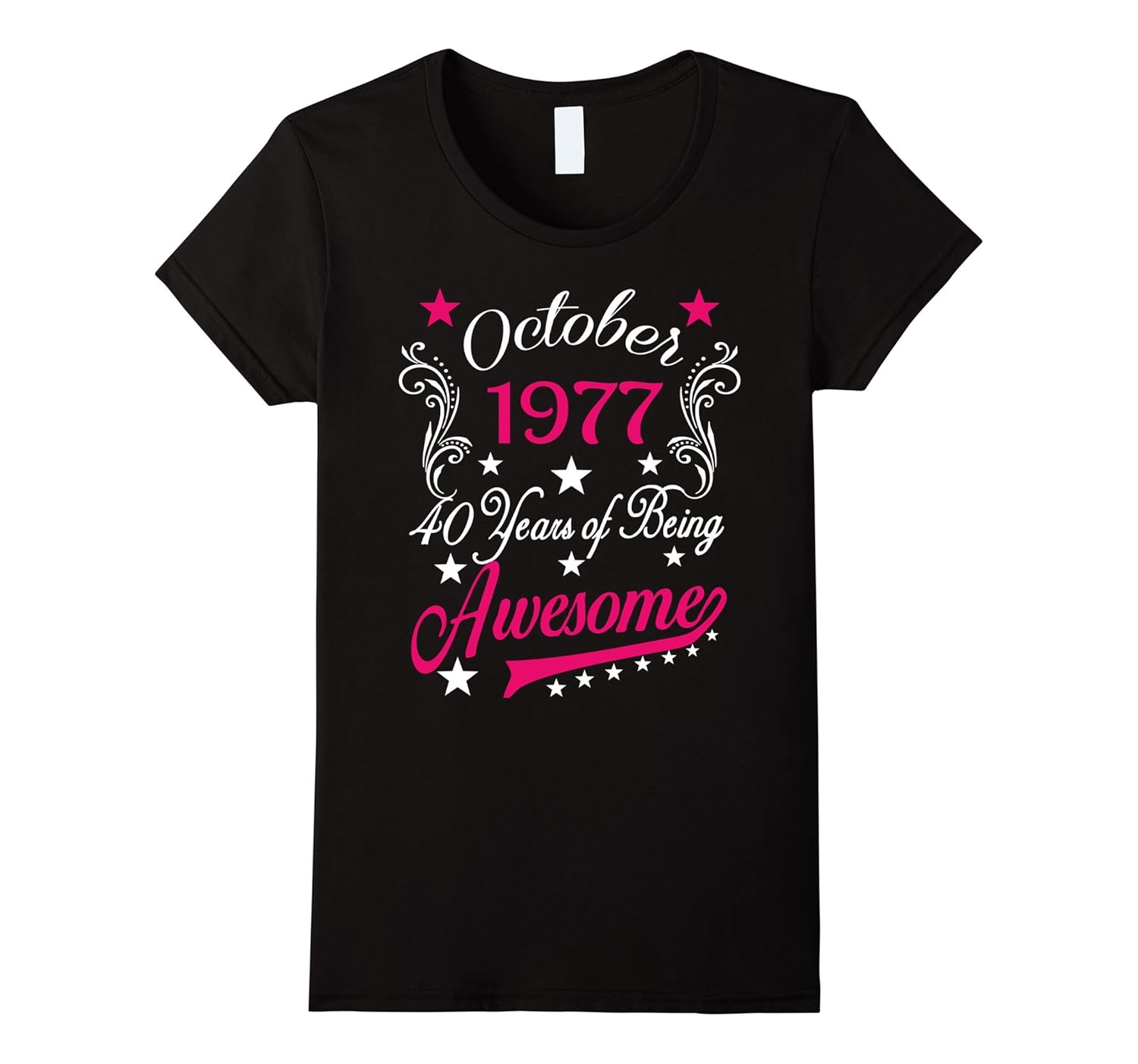 Womens October 1977 40 Years Awesome 40th Birthday T shirts Ideas FL Sunflowershirt