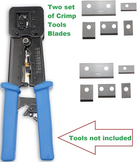 2 Set Replacement Blades for RJ45 Professional Heavy Duty Crimp Tool ...