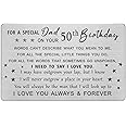 Amazon.com : DEGASKEN Dad 50th Birthday Card - Happy 50 Year Old Bday ...