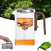 Amazon.com | Enchanti Tea pot with Strainer 800 ML – One-Touch Filter Separation, Magnetic ...