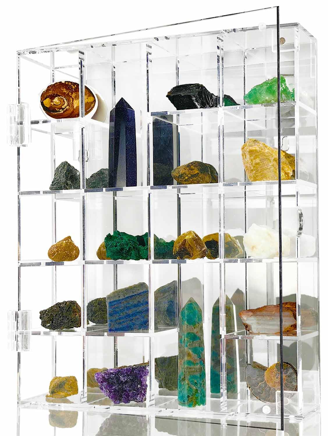 Acrylic Display Case Adjustable Clear Rock Display Case Shadow Box with ...