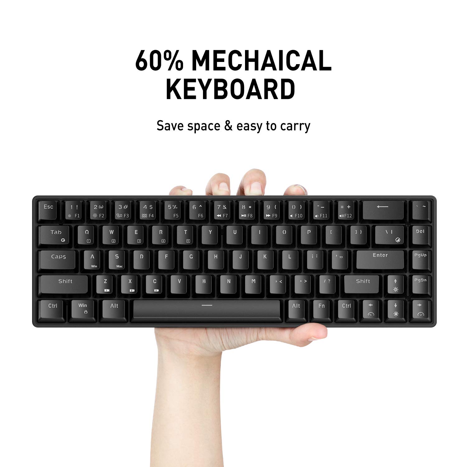 Mua Havit 60% Wireless Mechanical Keyboard and Wired Mouse, Bluetooth 5 ...