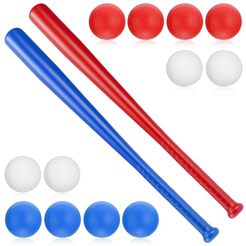 Ceenna Plastic Baseball Bats Set Plastic Bats 29.5 Inch with Colorful ...