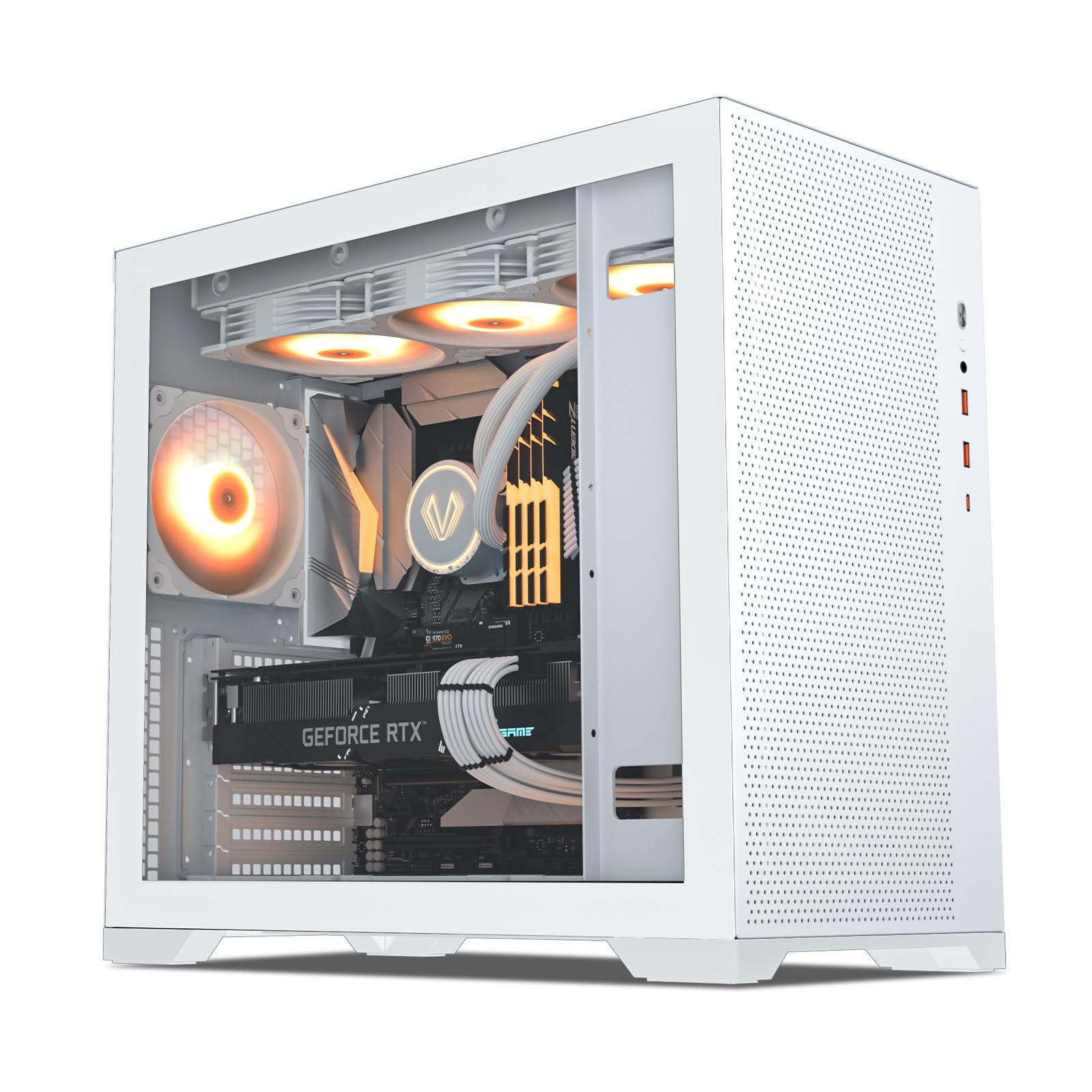 Mua Vetroo AL-MESH-7C White Compact ATX PC Case, Front Power Supply ...