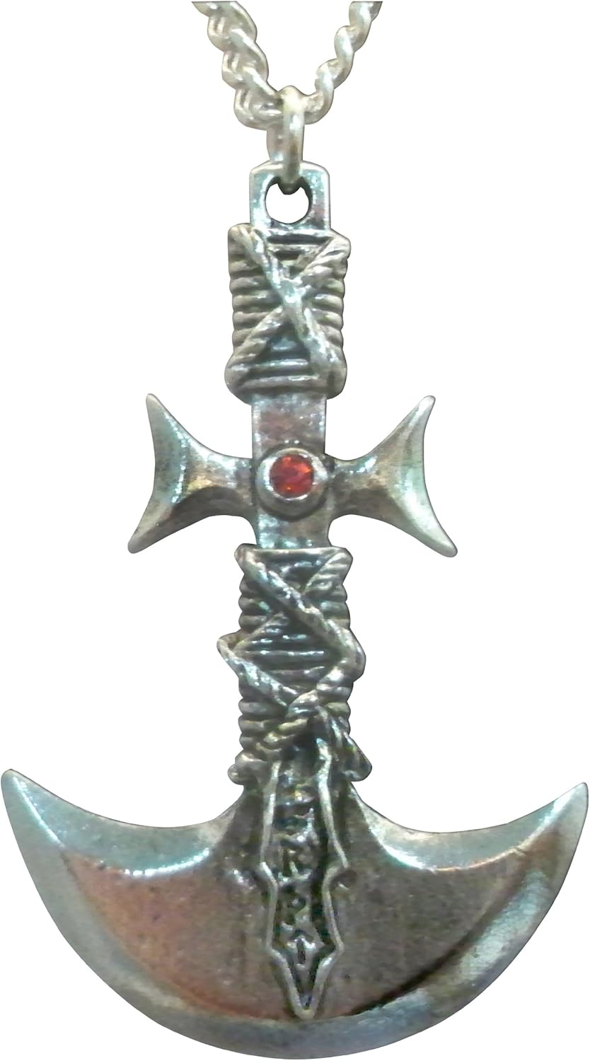 Amazon.com: Gothic Pendulum Axe Medieval Renaissance Pewter Pendant ...