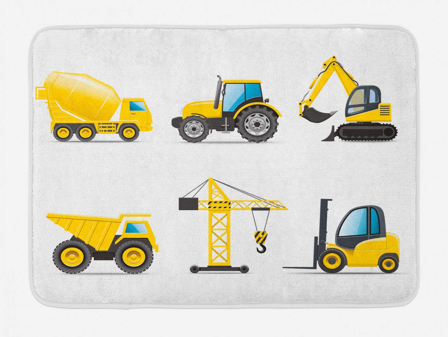 Construction Truck Themed Art Print Bathroom Wall Decoration (Set or ...