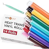 Amazon.com: HTV Heat Transfer Vinyl Bundle - 20 Pack 12'' x 100 FT Heat ...