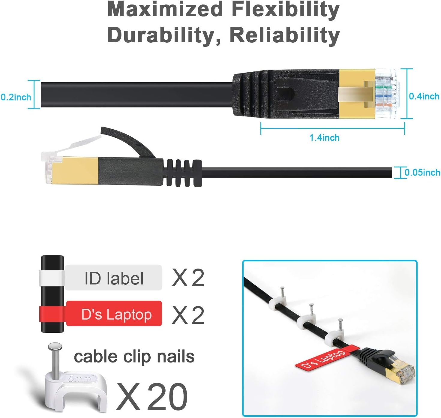 GLCON CAT7 Ethernet Cable 15M High Speed 600MHZ Lan Internet Network ...
