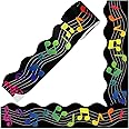 Amazon.com: Whaline 66Ft Musical Notes Bulletin Board Borders Black ...