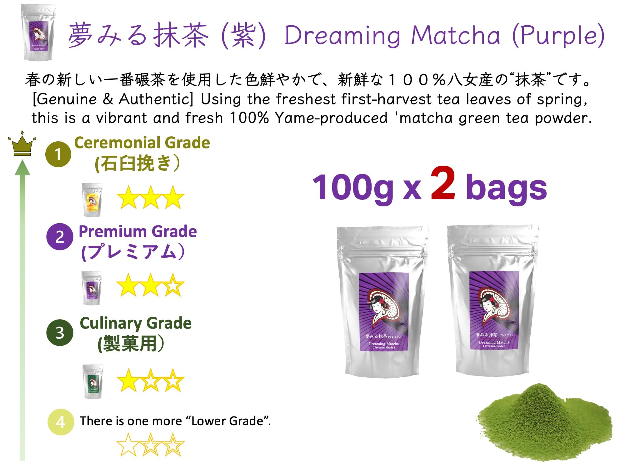 Mua 200g (100g x 2pcs) [Premium grade Matcha green tea powder ...