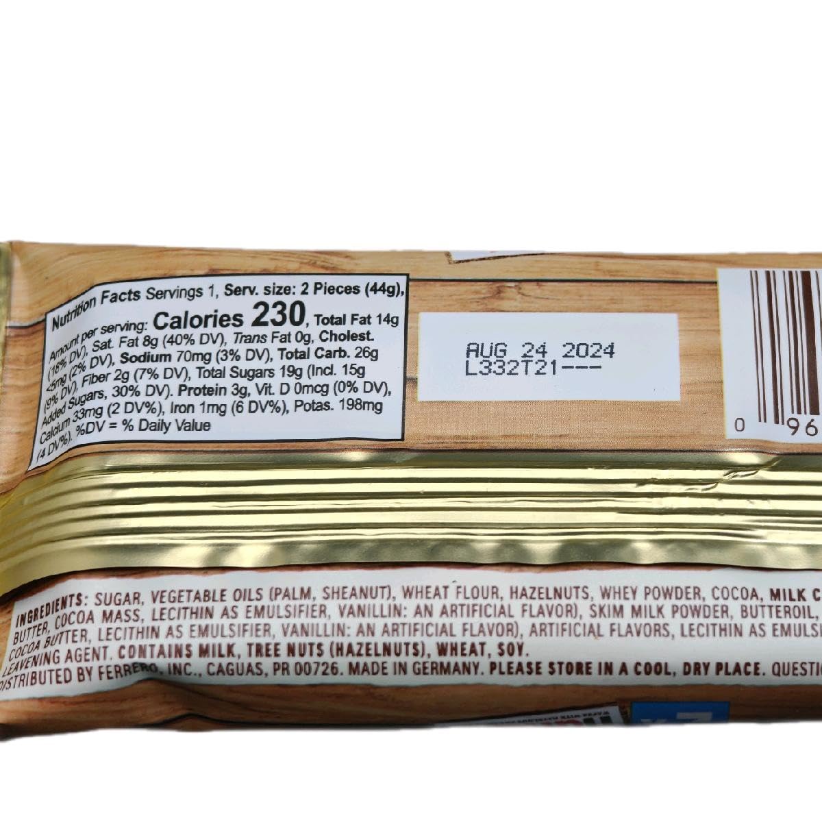 Ferrero Hanuta Wafers With Hazelnut Cream, 18x 2pcs (36pcs) on Galleon ...