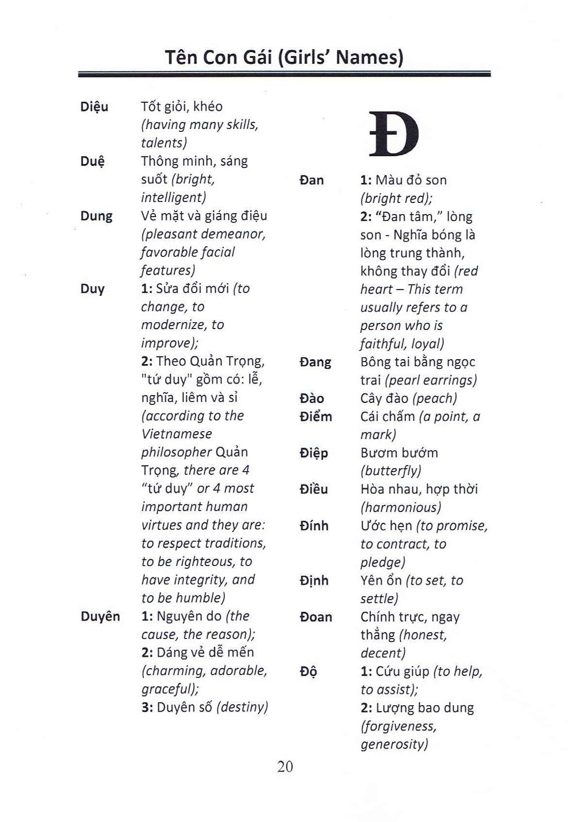 Mua Vietnamese Names and Their Meanings/Tên Việt Nam và Ý Nghĩa trên ...
