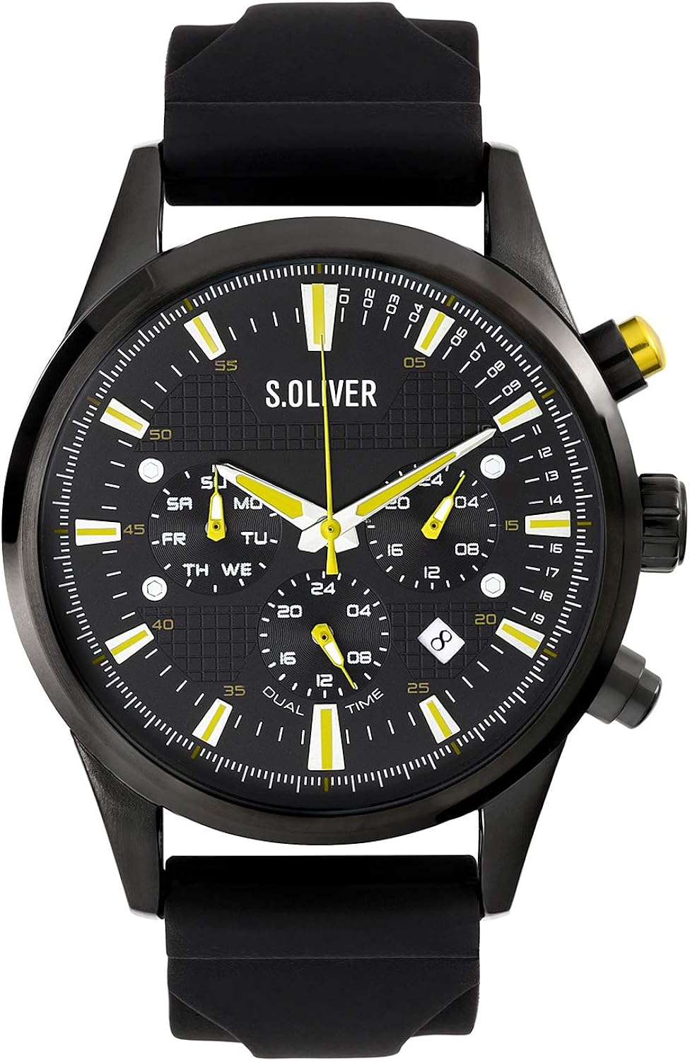 s.Oliver Time Mens Multi dial Quartz Watch with Silicone Strap SO-3624 ...