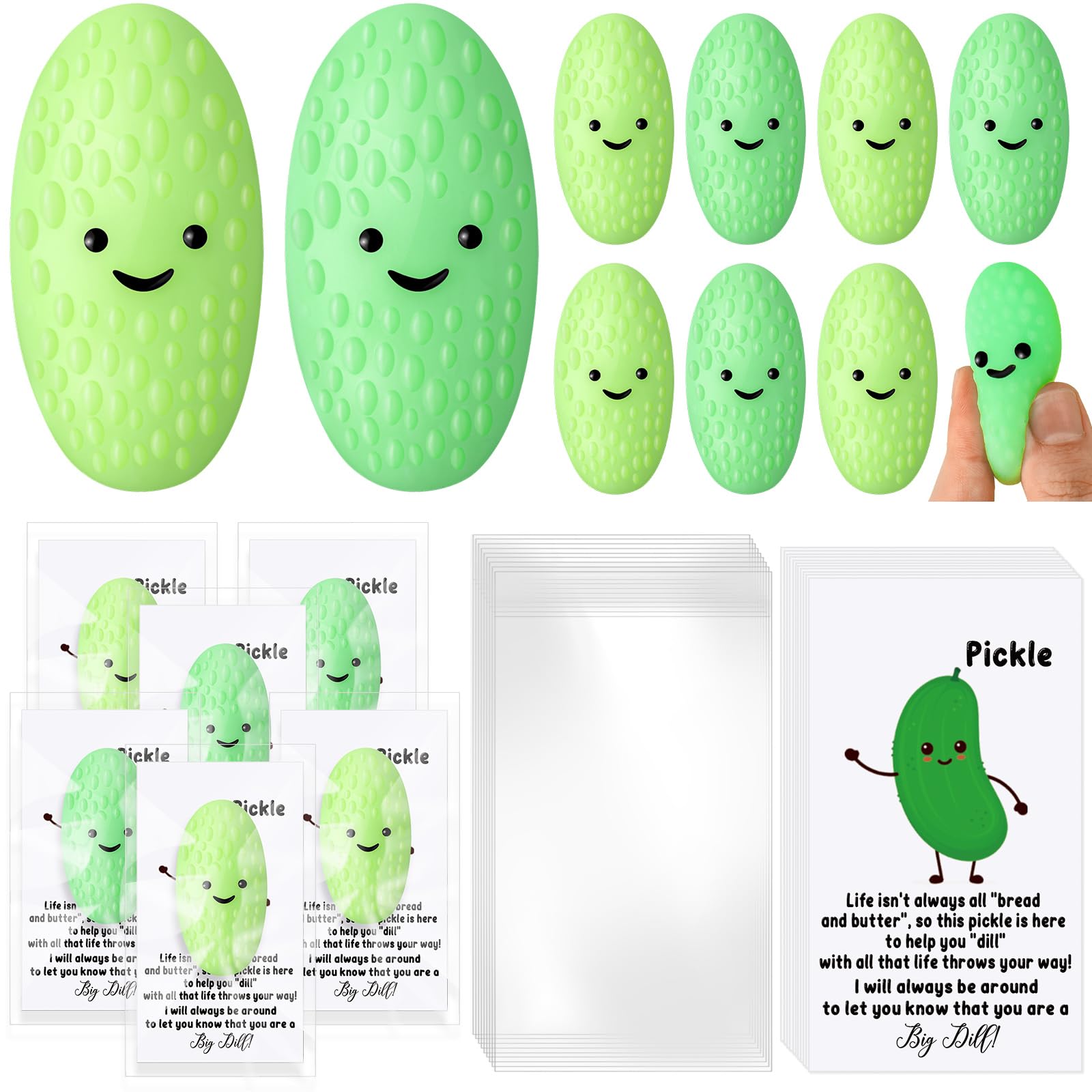 HyDren 50 Set Emotional Pickle Stress Ball Gifts Bulk Cute Pickle ...