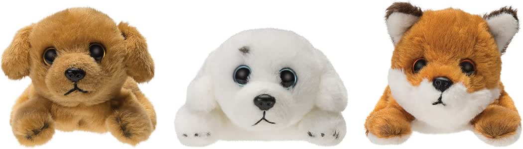 Amazon.com: Russ Berrie Petooties Plush 3 Pack: Pug, Dalmatian, Fox ...