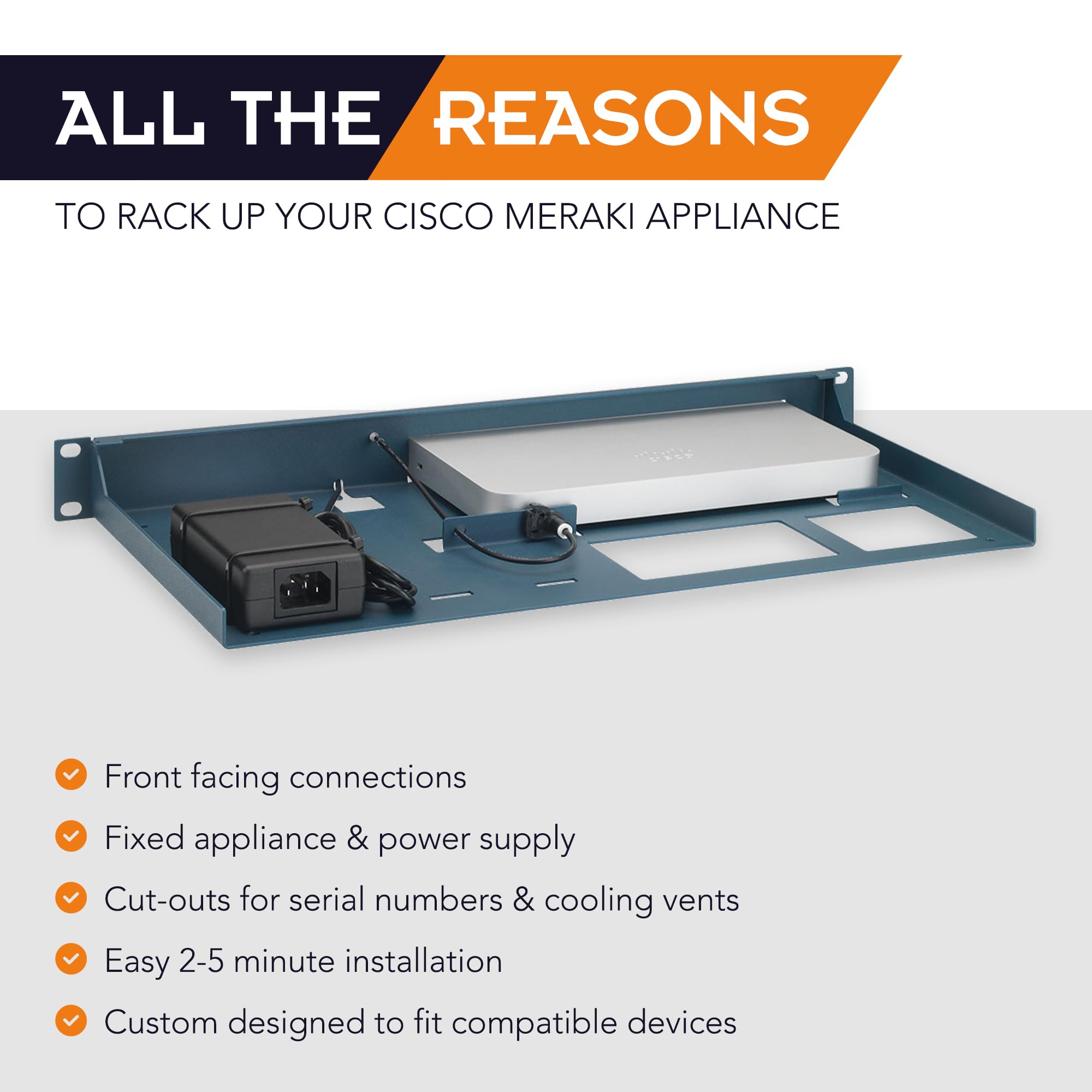 Mua R RACKMOUNT·IT | RM-CI-T4 | Rack Mounting Kit for Cisco Meraki MX64 ...