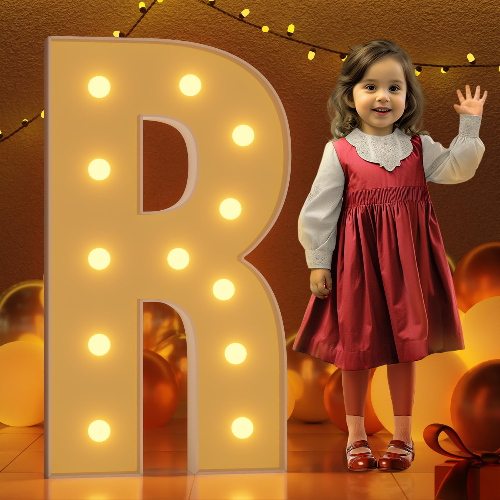 imprsv 4FT Marquee Light Up Letters R, Large Light Up Letters for Baby ...