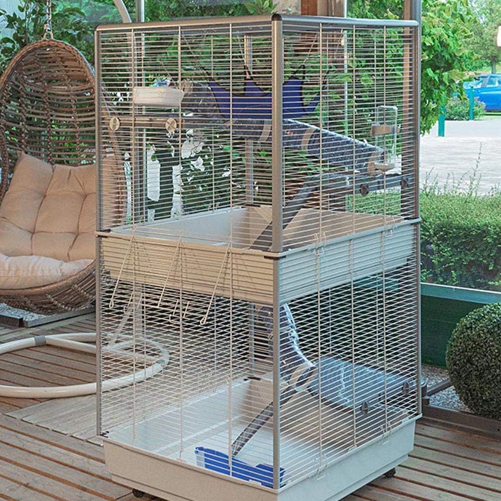 Ferplast Ferret cage FURET TOWER, vertical two floors structure, wheels ...