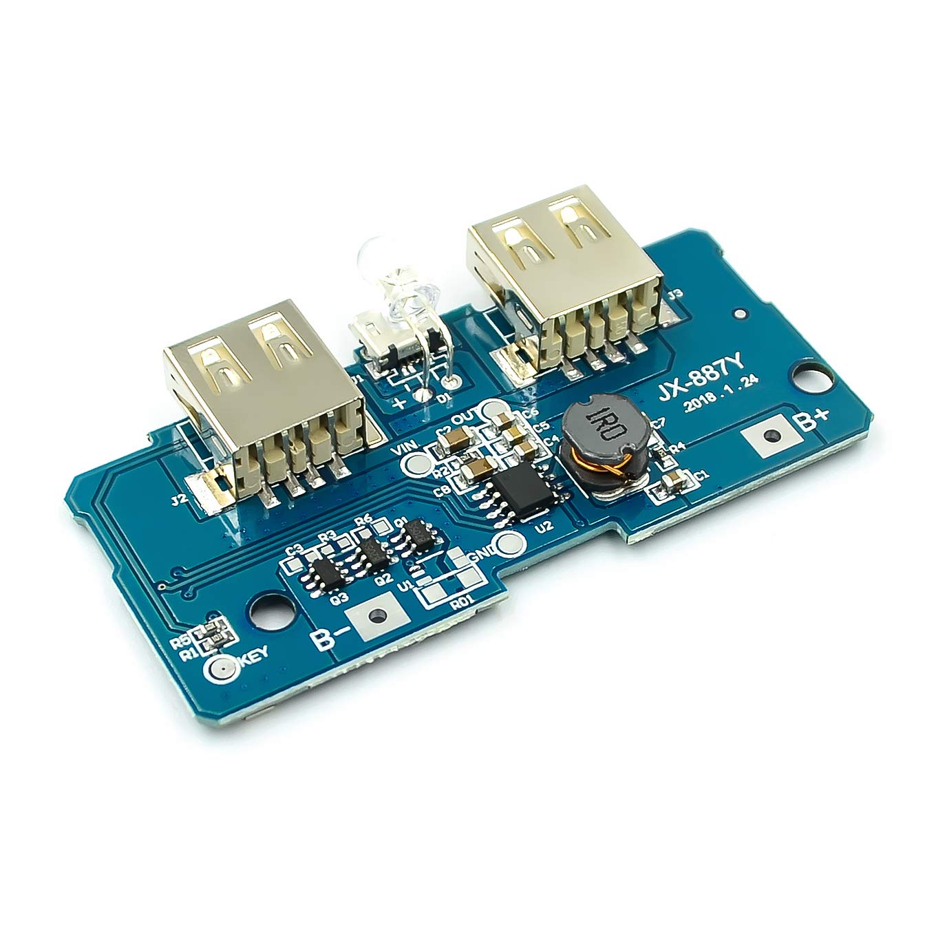 Amazon.com: 5V 2A Power Bank Charger Module Charging Circuit Board Step ...
