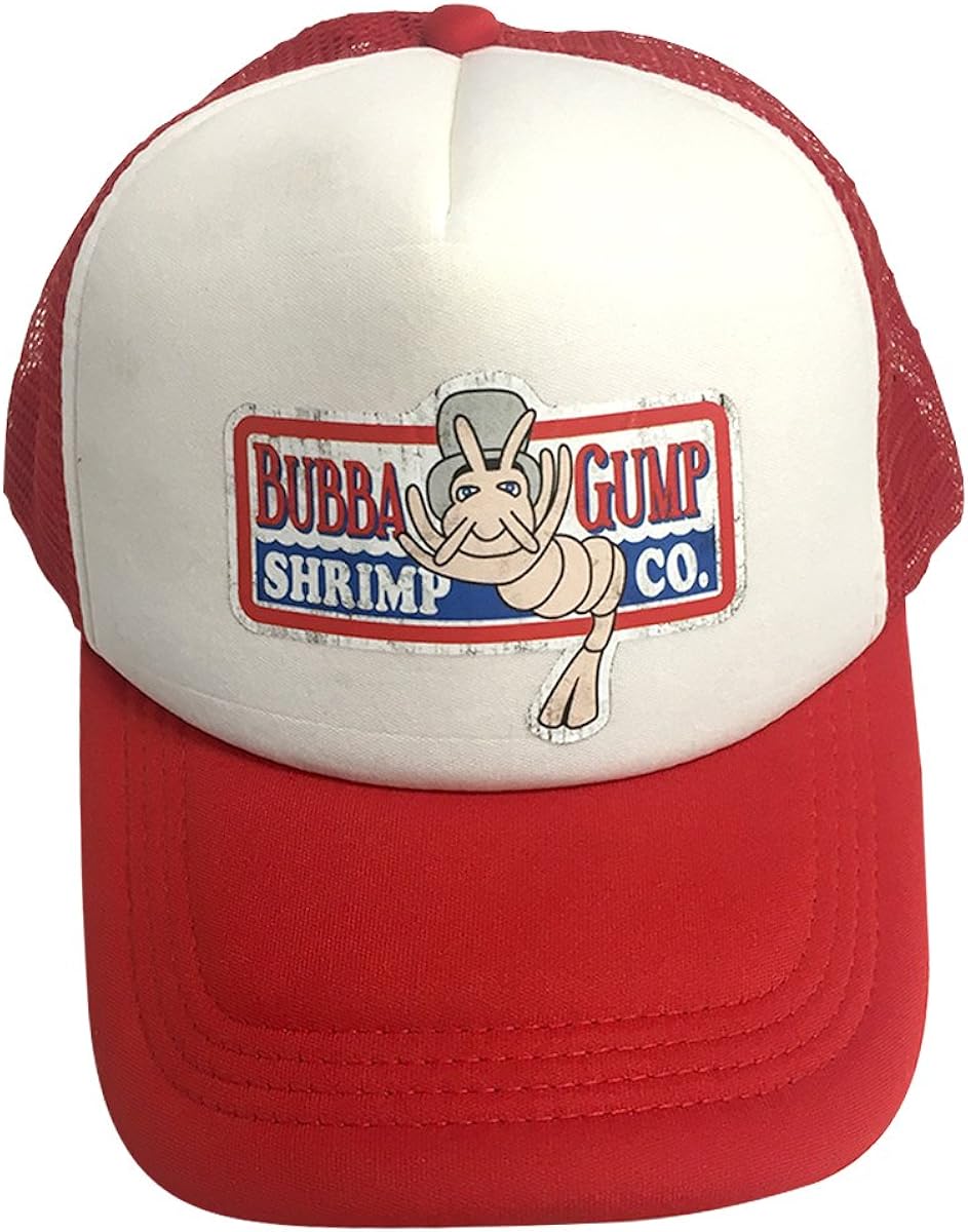 Bubba Gump Shrimp Co. White and Red Trucker Hat Forrest Gump Cap ...