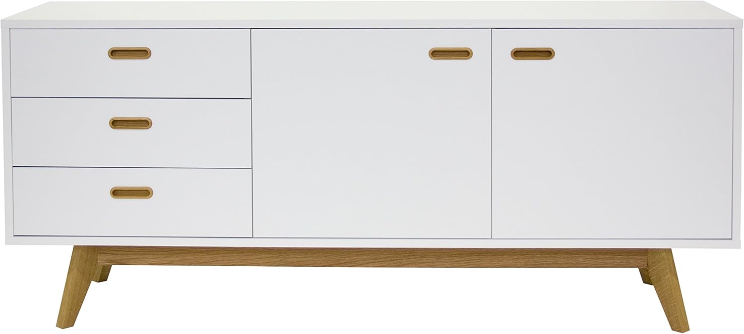 TENZO Designer Sideboard, White/Oak – BigaMart