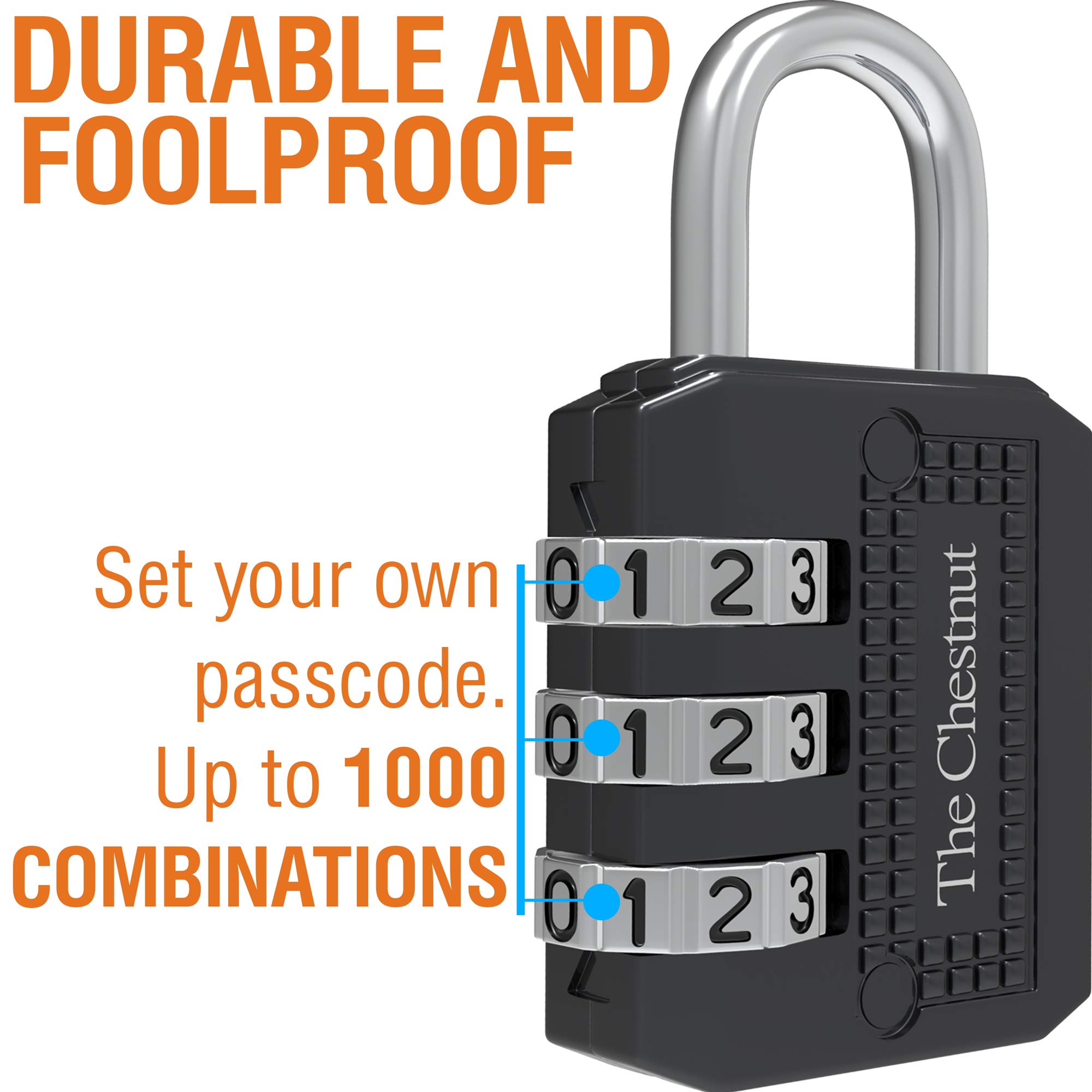 Mua Padlock with 3 Digit Combination - Outdoor Weatherproof Combination ...