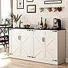 Sideboard Buffet Cabinet with Storage - 65 Inch Farmhouse Kitchen Sideboard Cabinets with ...