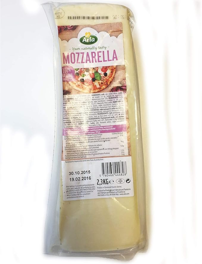 Arla Mozzarella Cheese Block - 1x2.3kg: Amazon.co.uk: Grocery