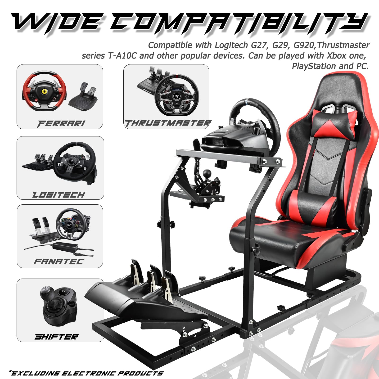 Anman Generic Racing Simulator Cockpit With Racing Seat Fit For ...