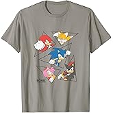 Amazon.com: Sonic The Hedgehog Main Characters Triangle Portraits Retro ...
