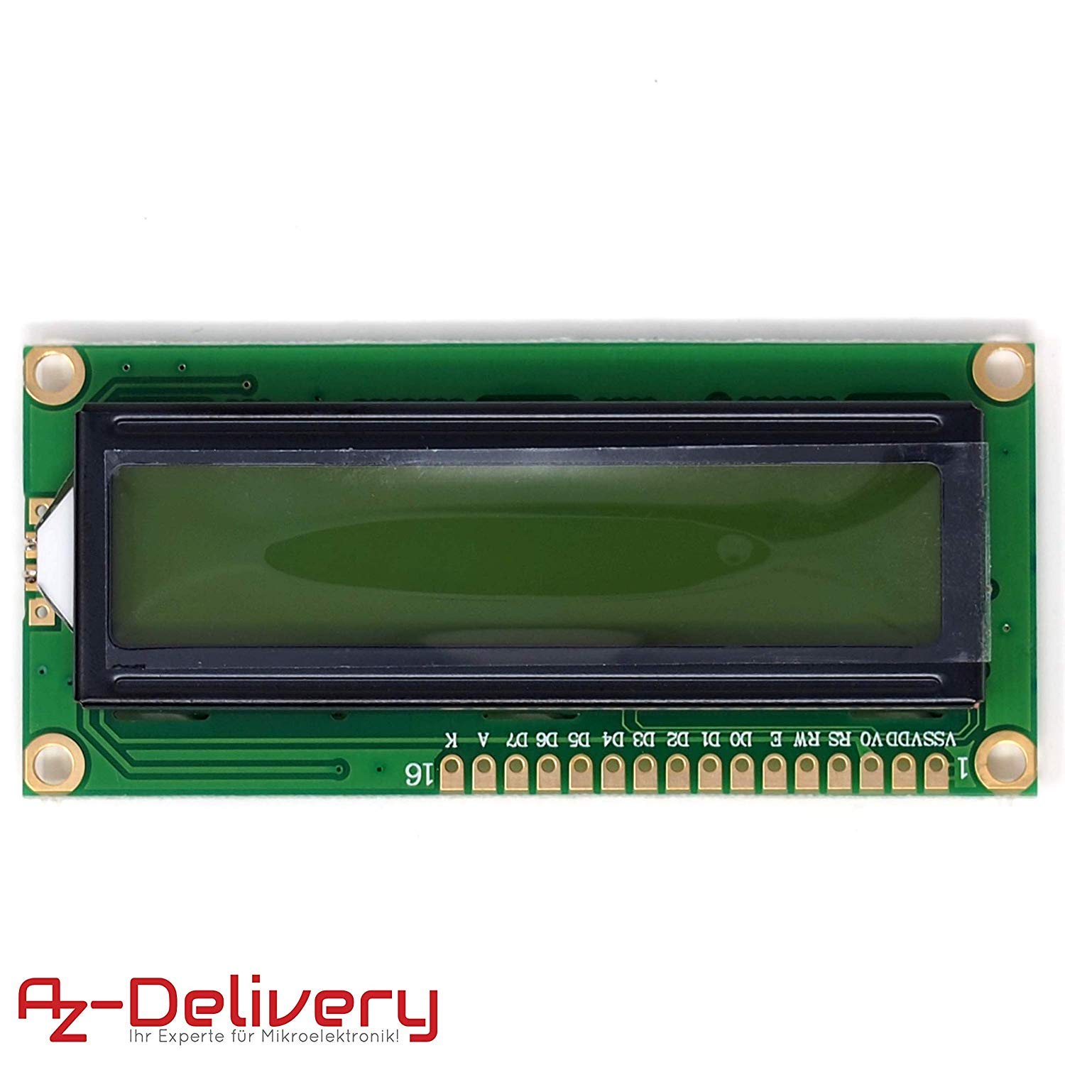 AZDelivery HD44780 1602 16×2 Serial LCD Black Character Green Backlight ...