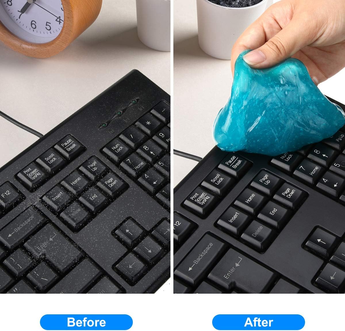 MECO Keyboard Cleaning Gel Universal Dust Cleaner Gel with 5 Keyboard ...