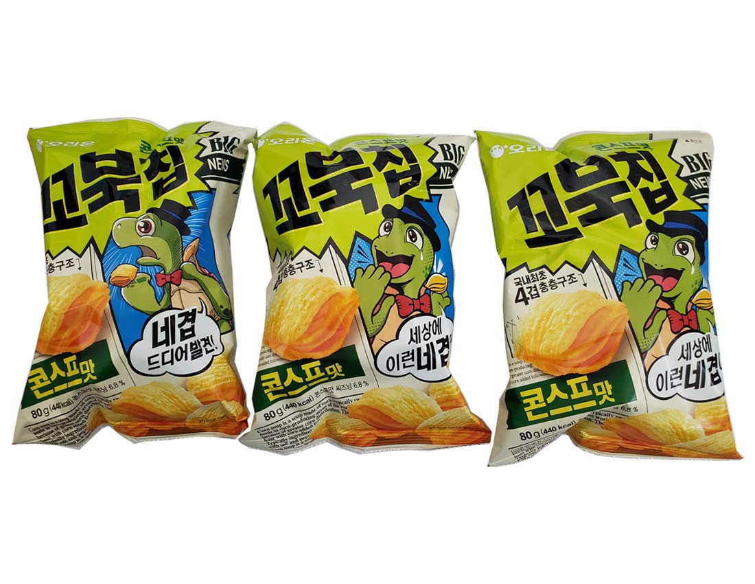 Amazon.com: Korean Orion New Four Layers Turtle Chips Corn Soup Flavor ...