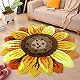 Amazon.com: Sunflower Area Rug Golden Ultra Soft and Fluffy Sunflower ...