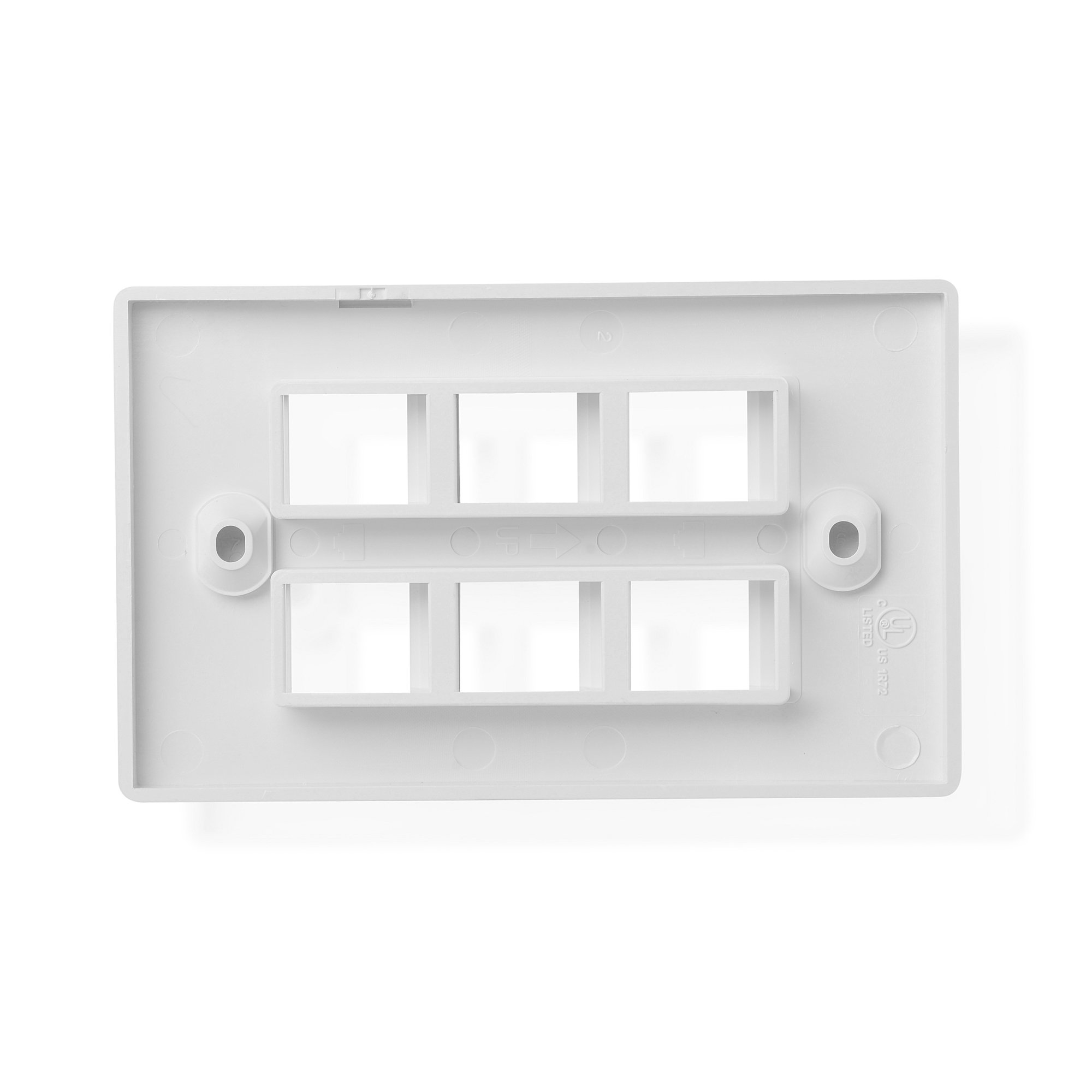 Cable Matters UL Listed 10-Pack Wall Plate With 6-Port Keystone Jack In ...