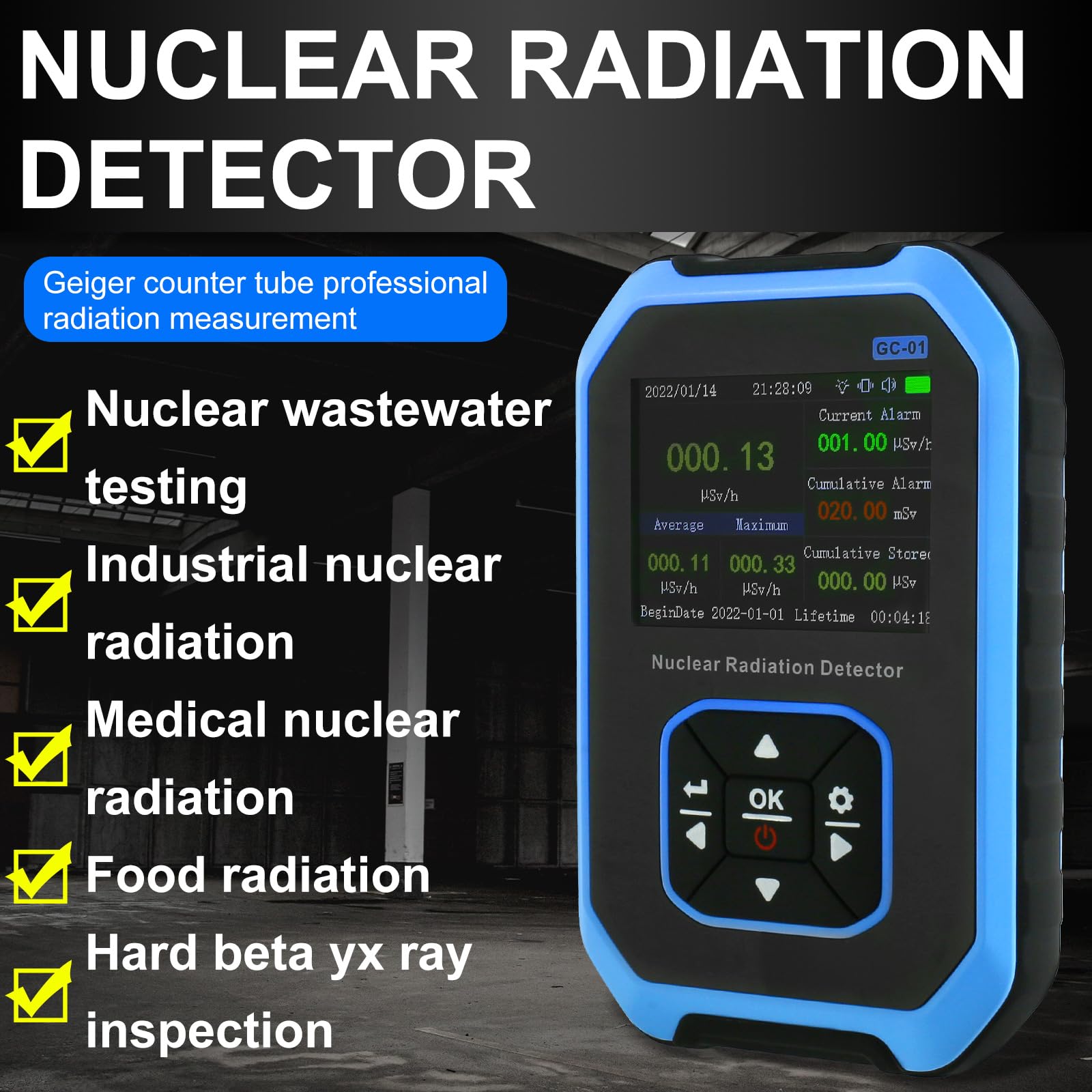 Mua Geiger Counter Nuclear Radiation Detector, Radiation Dosimeter with LCD Display, Portable ...