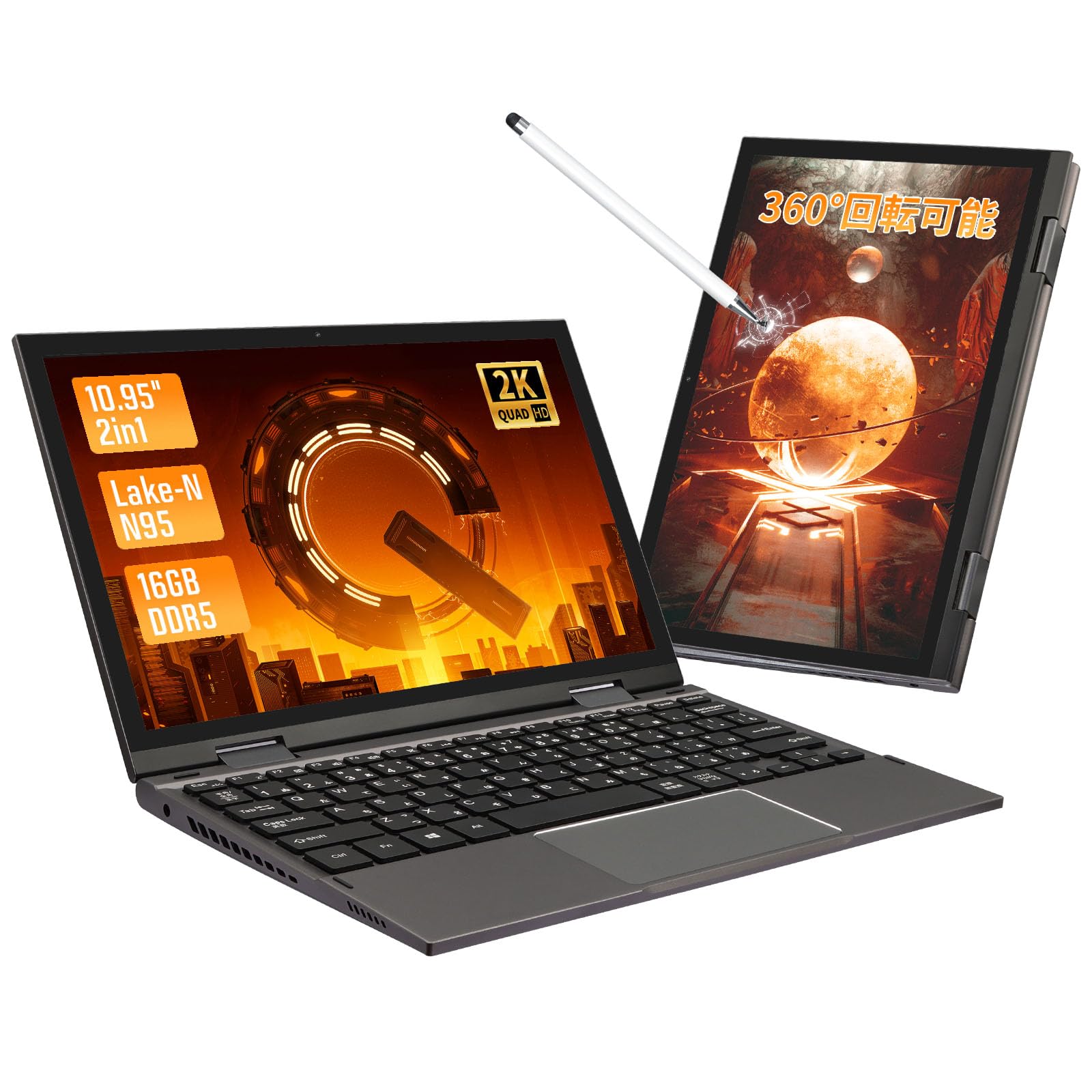 Mua 2 in 1 Laptop 2K (2000x1200) 10.95" Touch Panel Tablet 12th ...