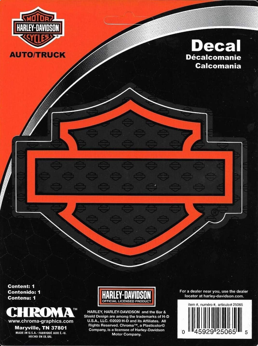 Amazon.com: Chroma Graphics Harley Davidson Silhouette Orange Die Cut ...