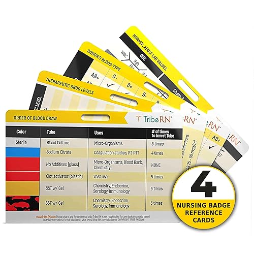 Badge Guru Medical Flash Cards - Lab Values Reference Cards for Nurses ...