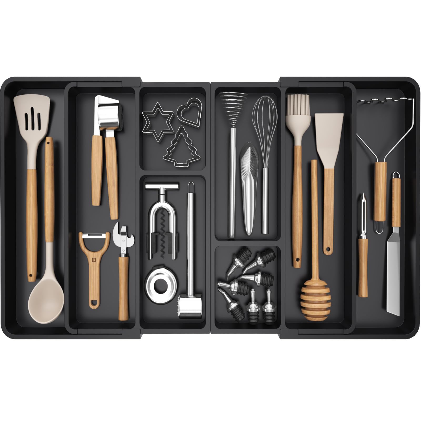 Lifewit Large Utensil Organizer for Kitchen Drawer, Expandable to 36 ...