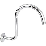 HANEBATH Gooseneck High Rise S Shape Shower Arm with Flange, Polished ...