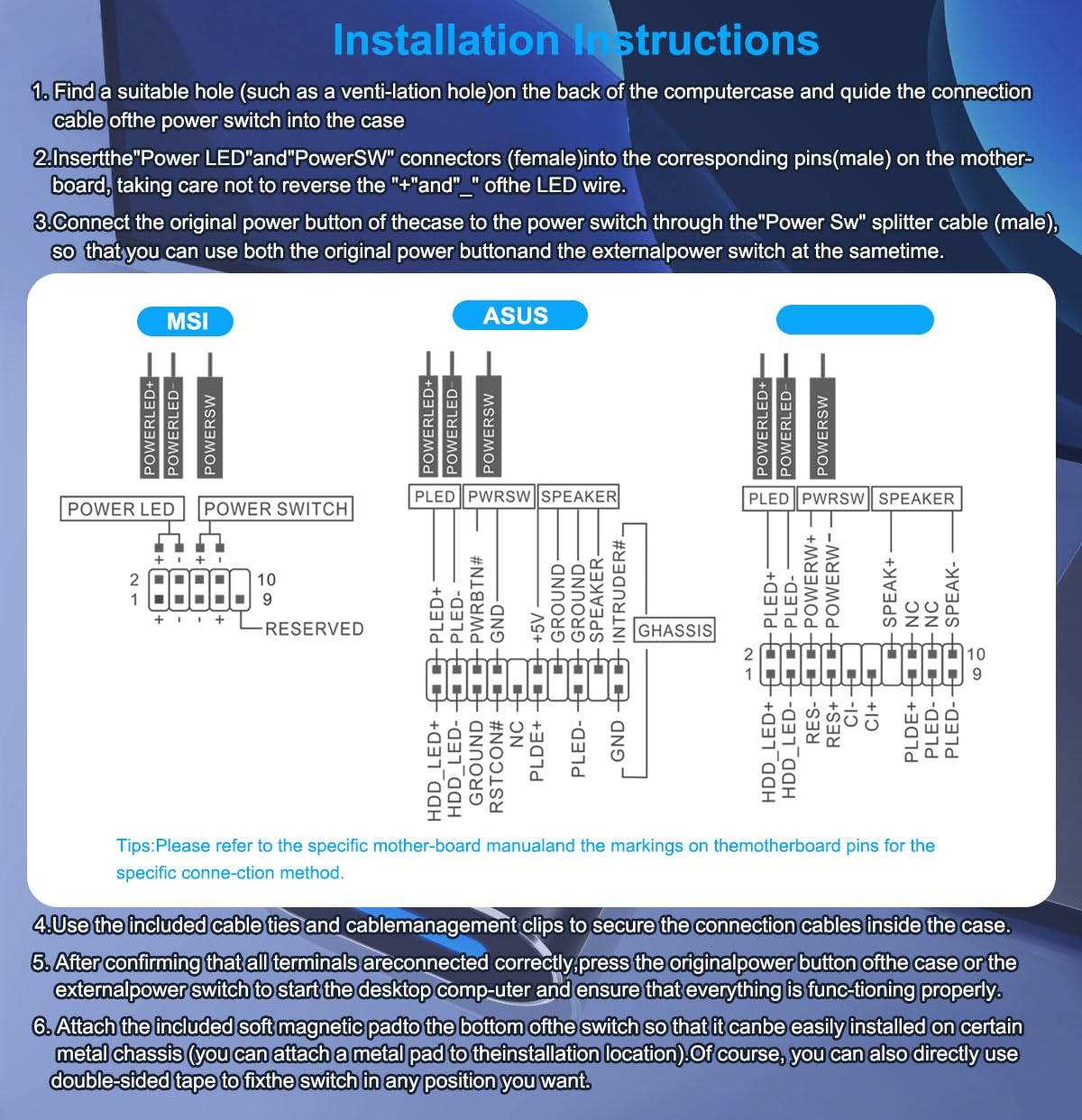 Mua PC Power Button Switch External Desktop Computer Power Button ...