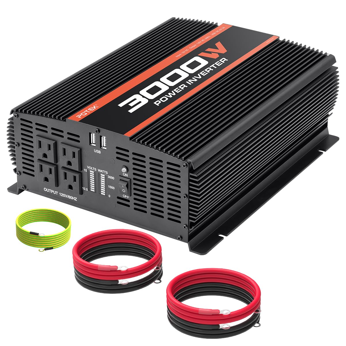 Mua POTEK 3000W Power Inverter 4 AC Outlets DC 12V to 110V AC Car ...