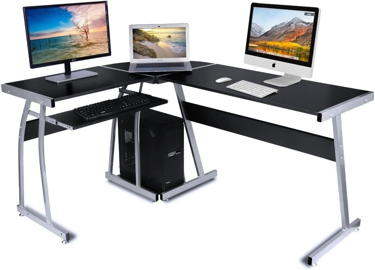 Computer Schreibtisch Winkel, L-groß Ecke PC: Amazon.de: Elektronik