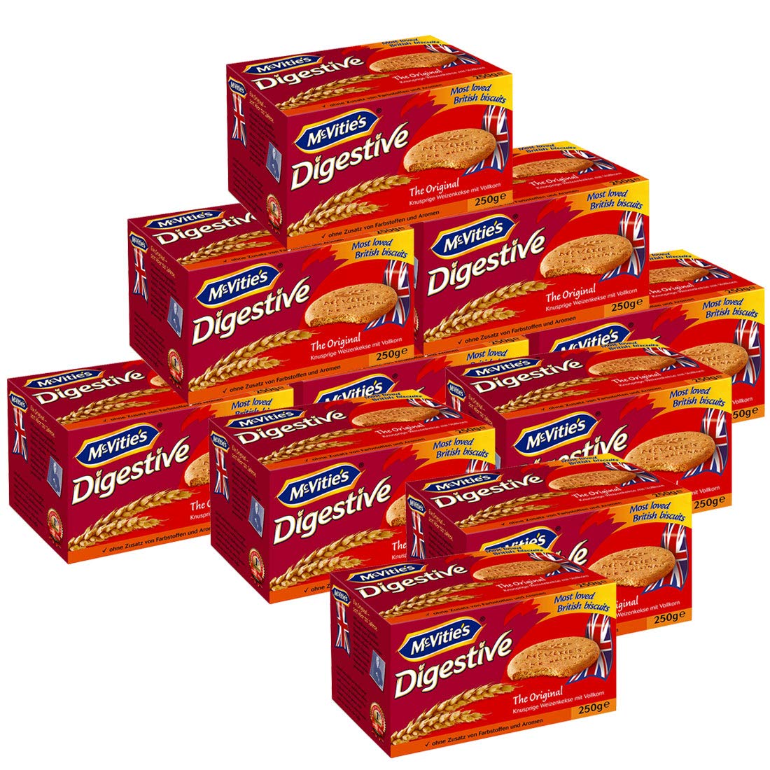 10er SET Mc Vities Digestive The Original 250 g / Weizenkeks mit ...