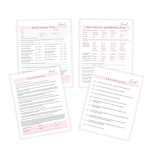 Facial Client Intake Forms, Intake, Consent, Aftercare Instruction | 75 ...
