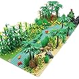 Amazon.com: Feleph Jungle Garden Building Blocks Bricks with 2 Base ...