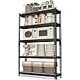 Amazon.com: WORKPRO 5-Tier Steel Shelving Unit-Black, 27-2/5”W x 11-7/ ...