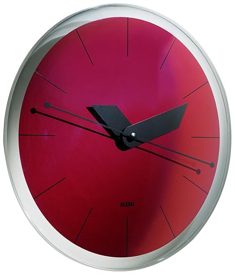 Alessi Sole Wall Clock, Red, (AM31 R): Amazon.co.uk: Kitchen & Home
